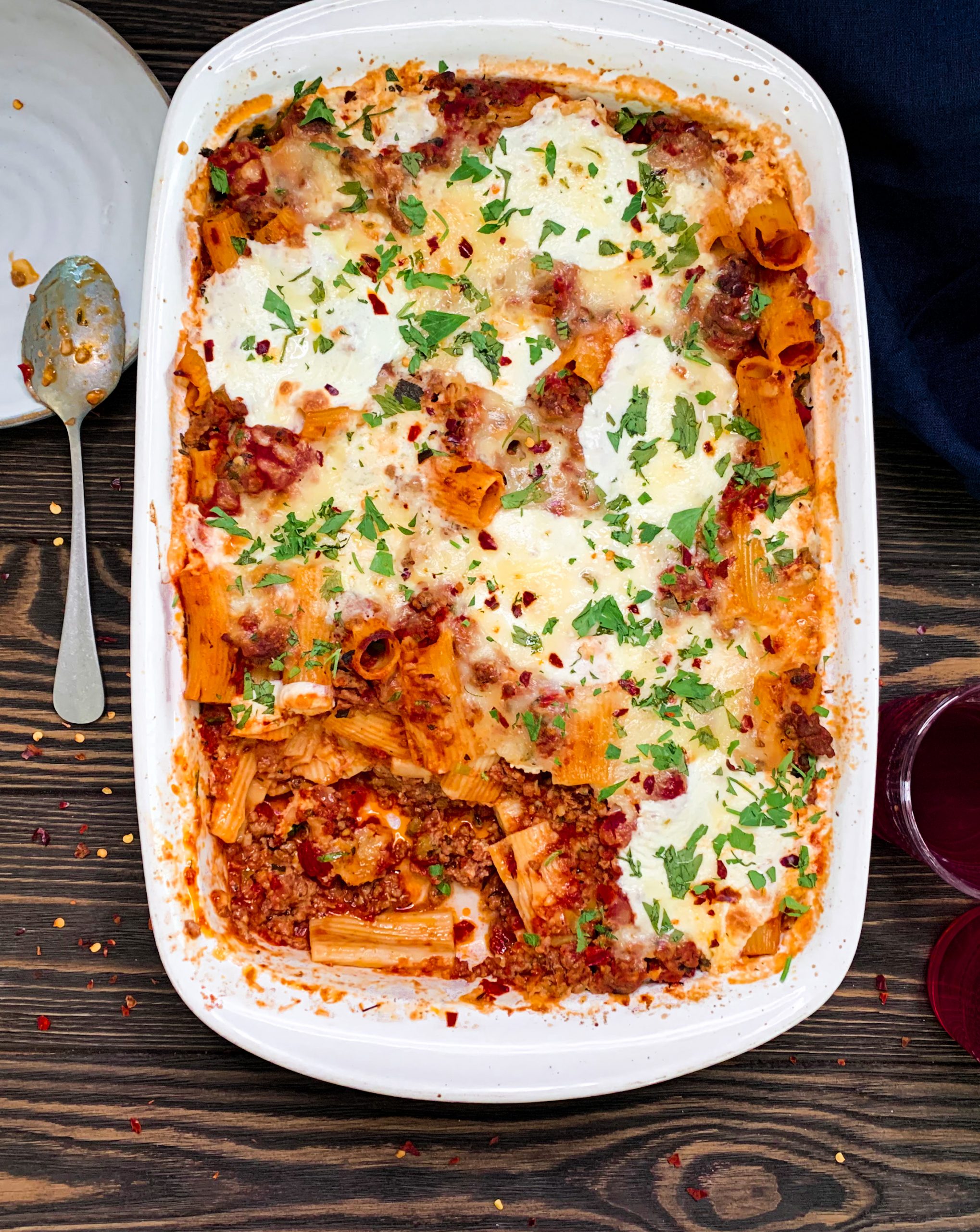 Spicy Baked Rigatoni - Asili Glam