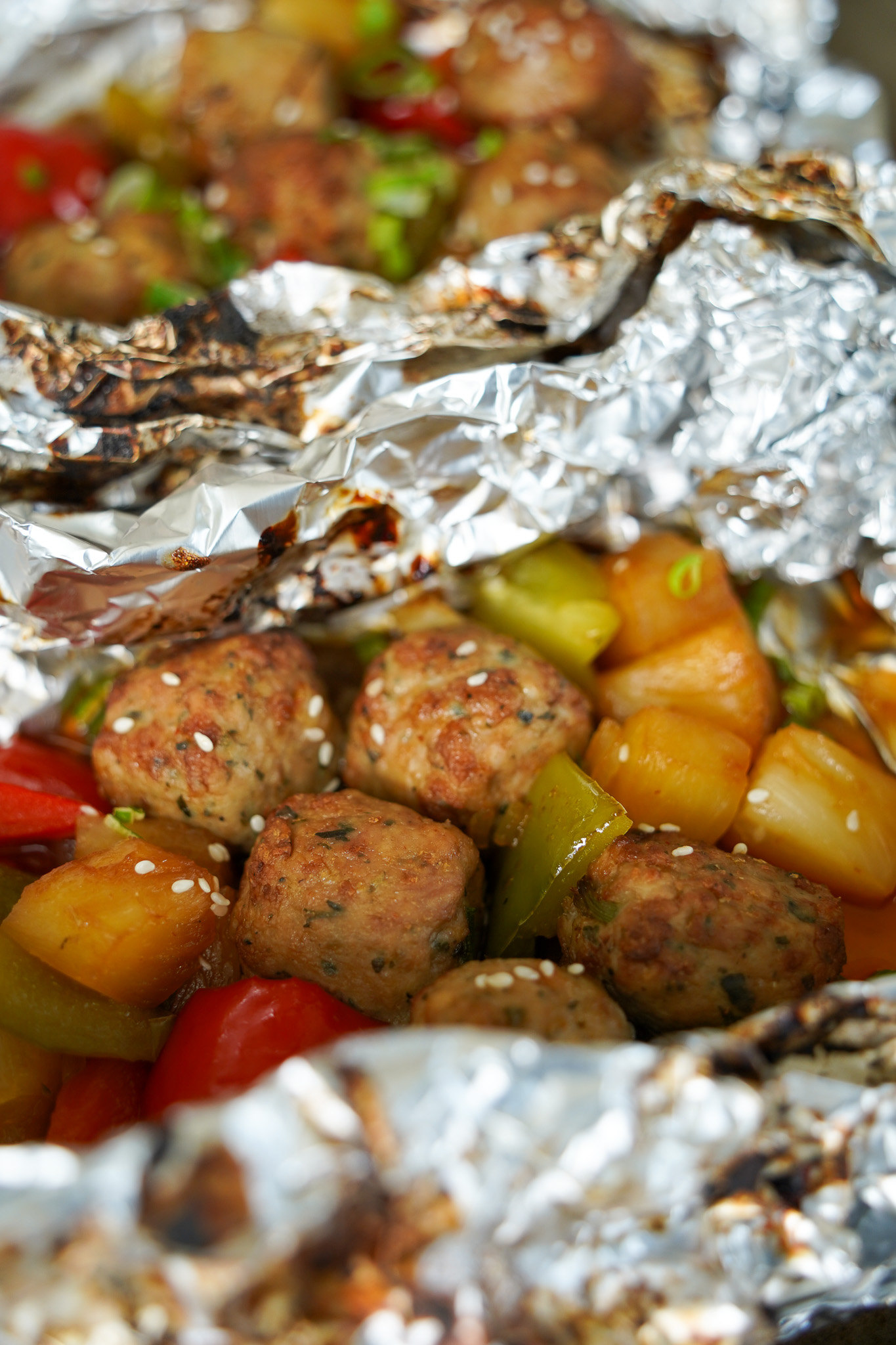 Sweet and Sour Chicken Meatball Foil Packets - Asili Glam