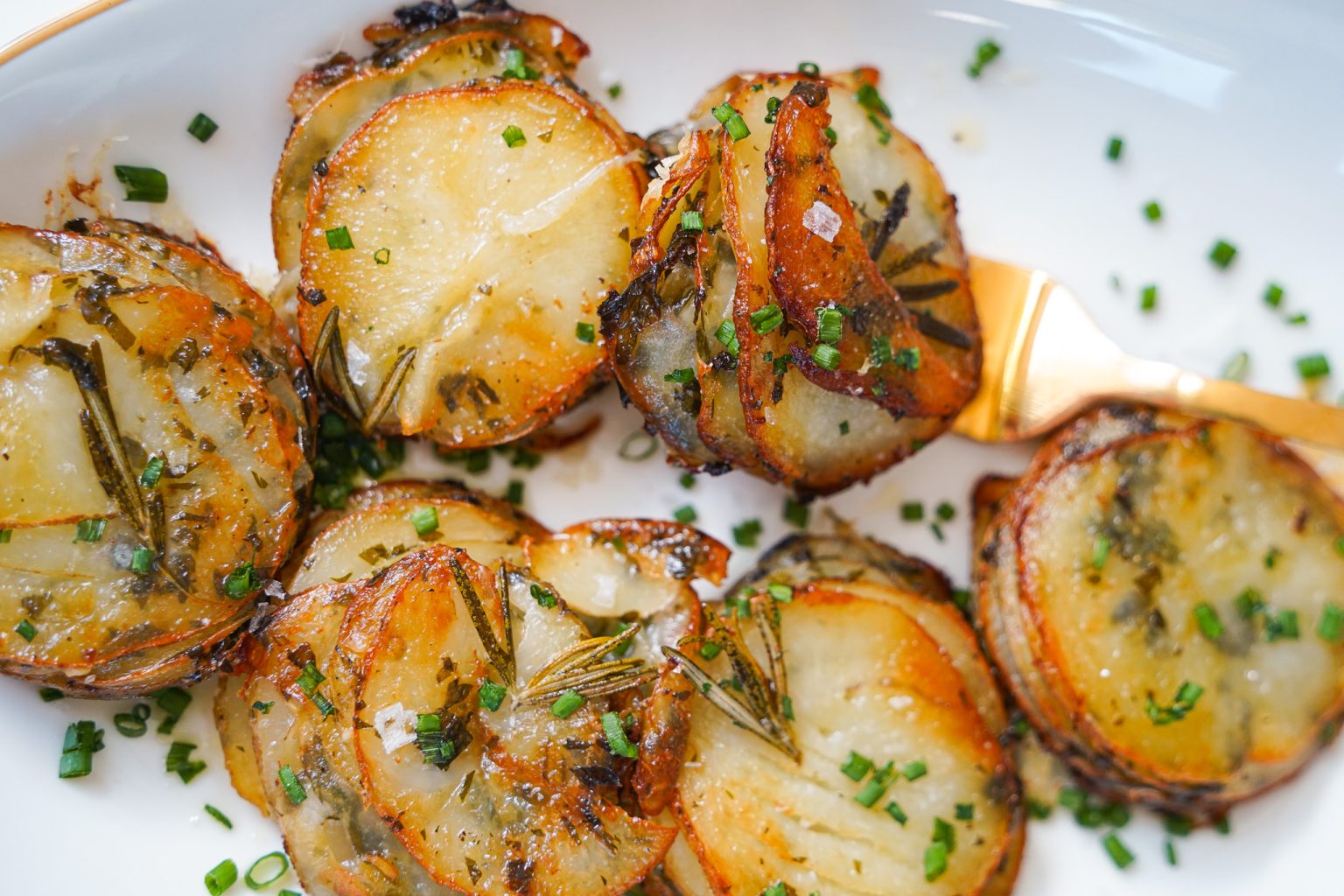 Potato Stacks with Garlic Herb Butter - Asili Glam